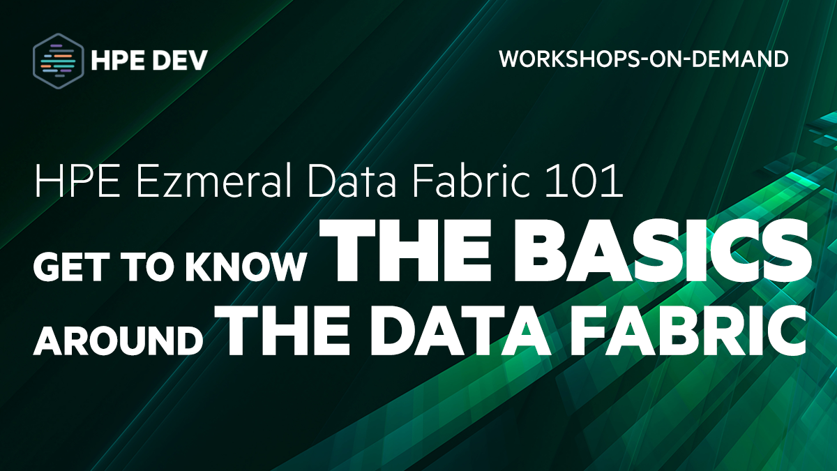 Hpe Ezmeral Data Fabric 101 Get To Know The Basics Around The Data Fabric Hpe Developer Portal